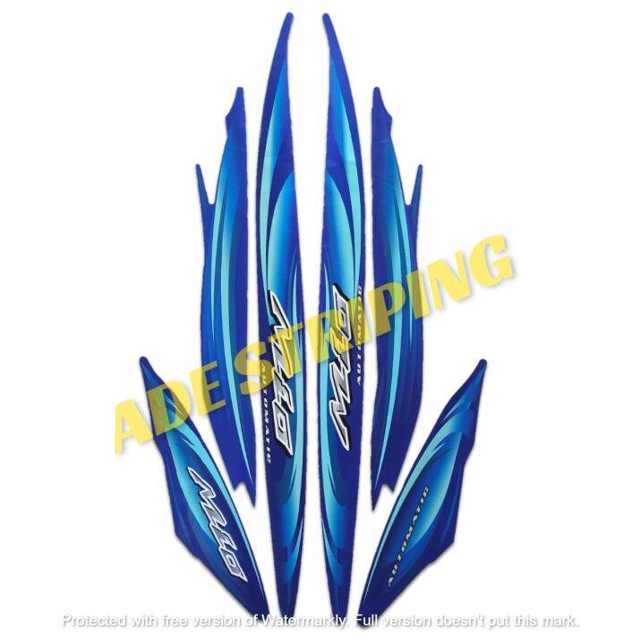 STIKER STRIPING LIS LES BODY MOTOR YAMAHA MIO SPORTY 2007 JARI-JARI ...