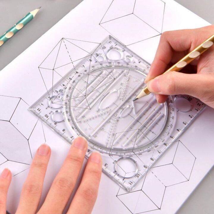 Multifunctional Rotatable Drawing Ruler Student Mathematical Ellipse ...