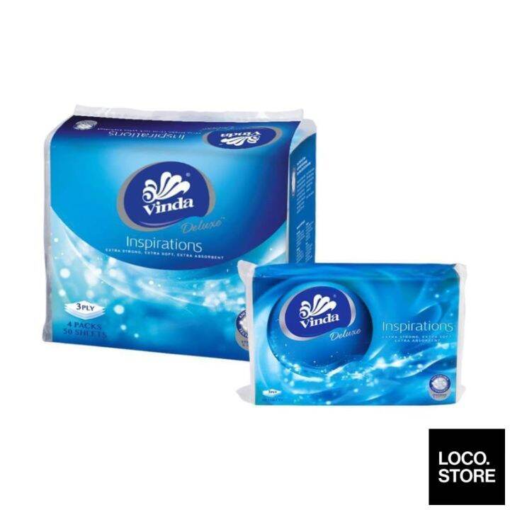 VINDA Deluxe Tissue 3 ply (S) 50S x 4 | Lazada