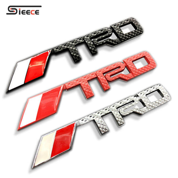 Sieece TRD Carbon Fiber 3D Decal Sticker Grille Emblem For Toyota ...