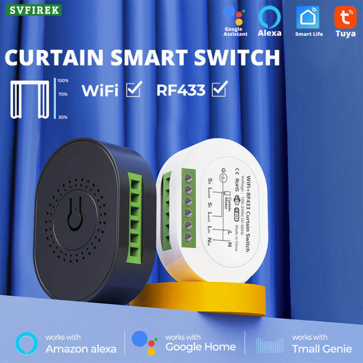 Tuya RF433 Wifi Smart Blind Curtain Switch DIY Roller Shutter Rolling ...
