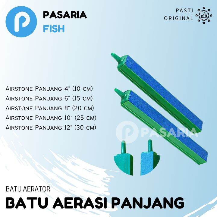 Batu Aerator Panjang Ukuran 8" (20 cm) Air Stone Aquarium/Kolam Ikan ...