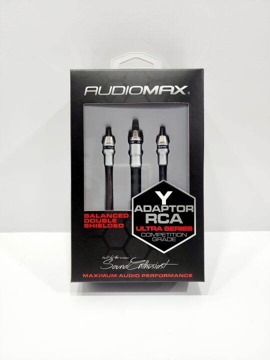 AUDIOMAX Y ADAPTOR 2MALE/1FEMALE RCA ULTRA SERIES COMPETITION GRADE | Lazada PH