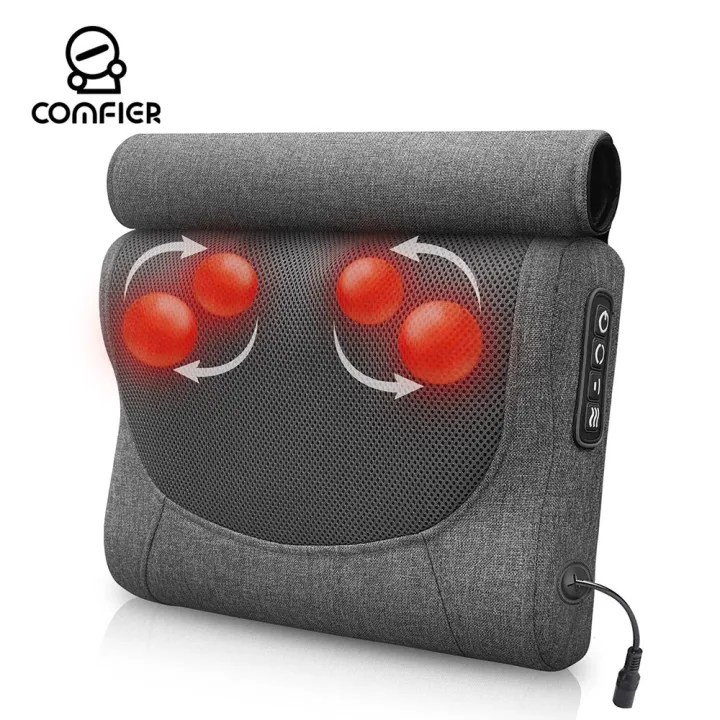 Comfier Back Massager With Heat,Neck Massager,Shiatsu Massage Pillow ...