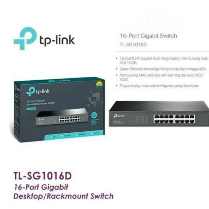 TPLINK TL-SG1016D Switch 16 Port Gigabit Metal Desktop | Lazada Indonesia