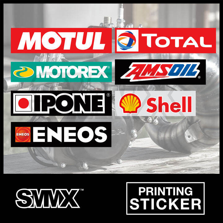 Sticker Stiker oli motul ipone motorex Total Ams Shell Eneos | Lazada ...