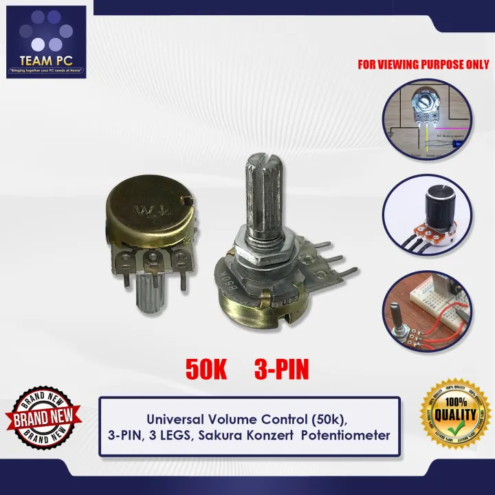 Universal Volume Control (50k), 3-PIN, 3 LEGS, Sakura Konzert ...