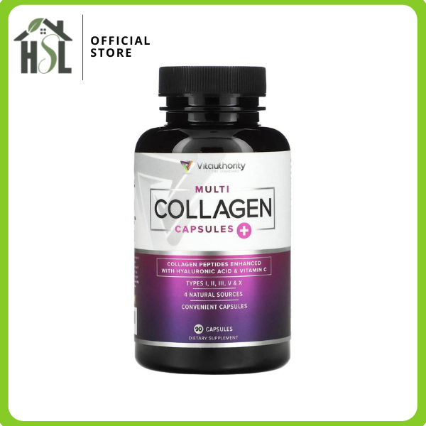 Multi Collagen capsules Plus Vitamin C, Hyaluronic acid 90 capsules ...