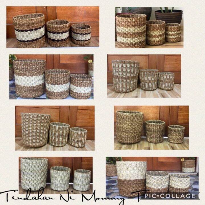 Native Pandan Planter Basket Set of 3 | Lazada PH