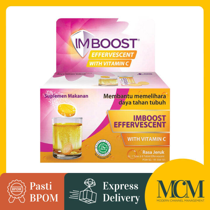 Suplemen Vitamin - Imboost Effervescent Rasa Jeruk - 8 Tablet | Lazada ...