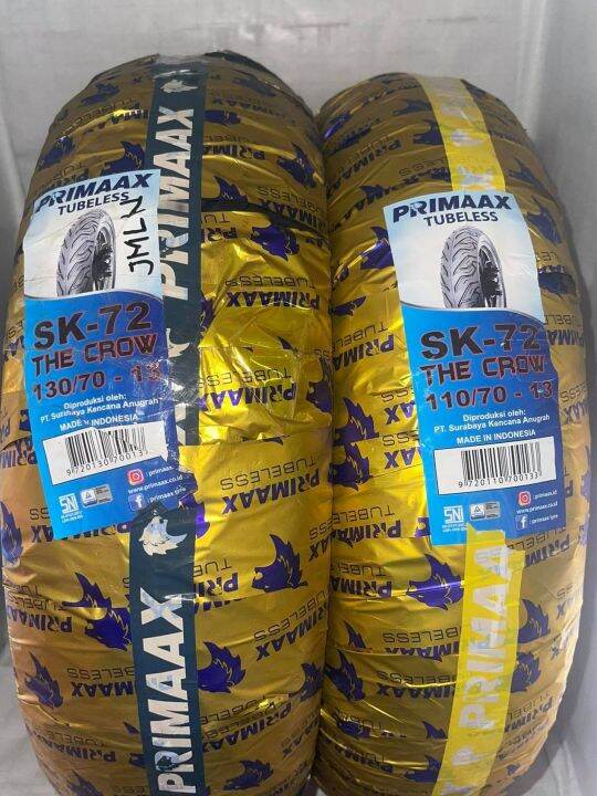 PRIMAAX TIRE SET 110/70/13 AND 130/70/13 THE CROW MADE IN INDONESIA ...