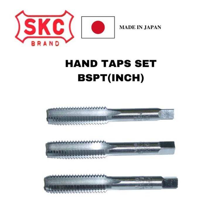 SKC Hand Taps Set 3Pcs BSPT (INCH Size ) For Professional Thread Tools ...