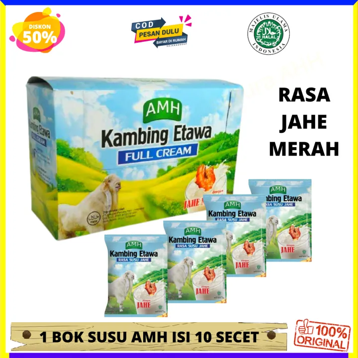 SUSU KAMBING ETAWA AMH plus JAHE MERAH,isi ( 10 sachet ) | Lazada Indonesia