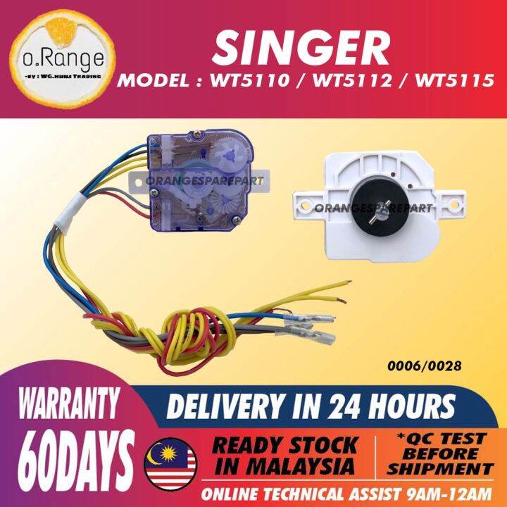 WT5110 / WT5112 / WT5115 SINGER SEMI AUTO Washing Machine timer manual mesin basuh timer | Lazada