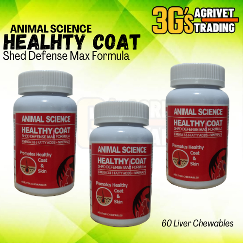 [3G AGRIVET] 3PCS ANIMAL SCIENCE HEALTHY COAT/ 100 LIVER CHEWABLES ...