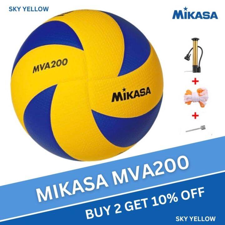 MIKASA MVA200 Volleyball FIVB Ball Size 5 Team Sport with Free Pump Pin and Net | Lazada PH