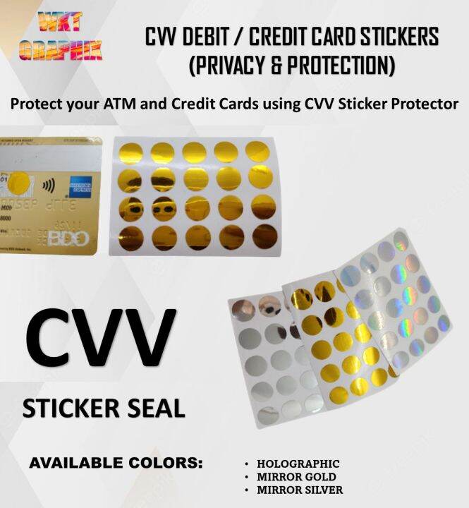 CVV DEBIT / CREDIT CARD STICKERS (PRIVACY & PROTECTION) | Lazada PH