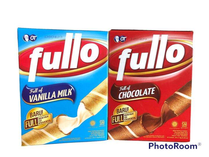 Fullo wafer roll stick coklat vanila box isi 24 x 8 gr BPOM / Fulo ...