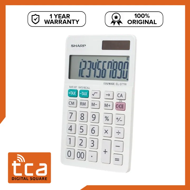 Sharp Hand-held Calculator EL-377W [ TCA Digital Square ] | Lazada PH