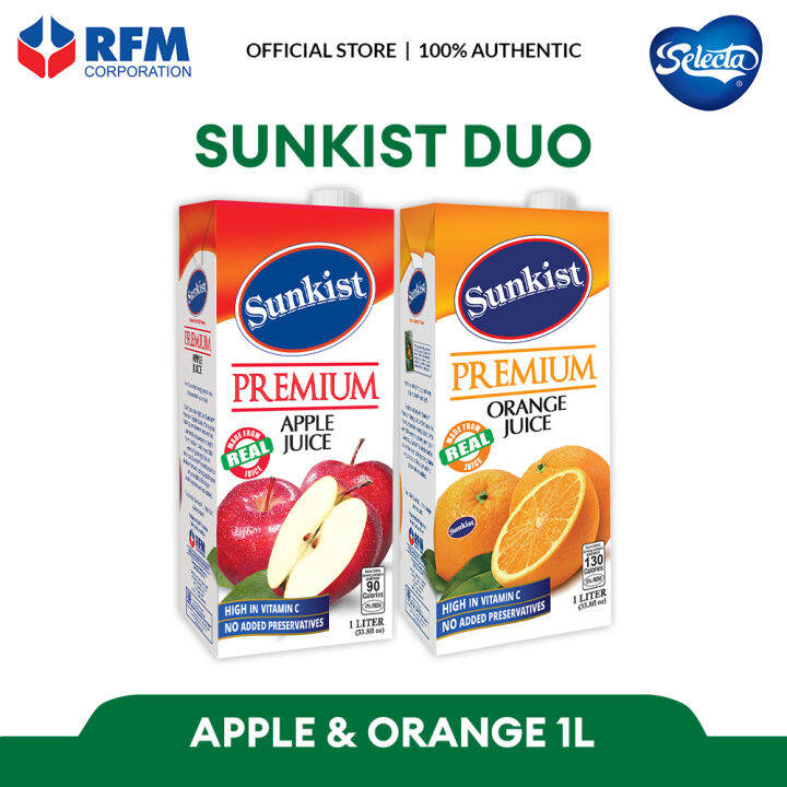 Sunkist Duo - Preimum Apple & Orange Juice 1L | Lazada PH