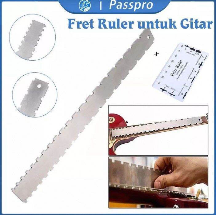 STRAIGHT EDGE GUITAR NECK NOTCHED STRING MEASUREMENT FRET RULER NEK ...
