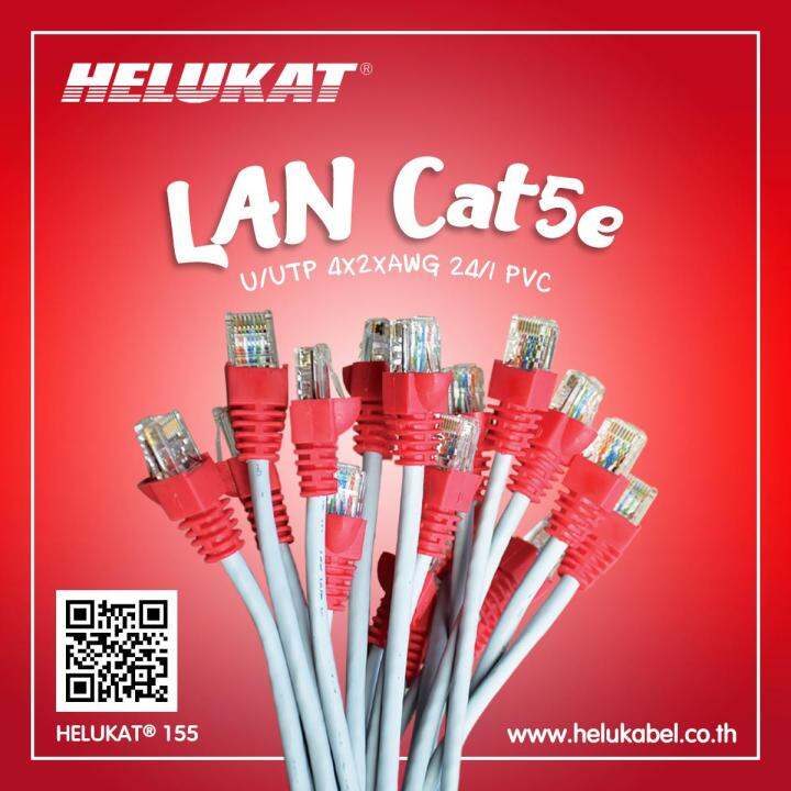สายแลน CAT5e 1 Gpbs 1เมตร รุ่น HELUKAT 155 U/UTP | Lazada.co.th
