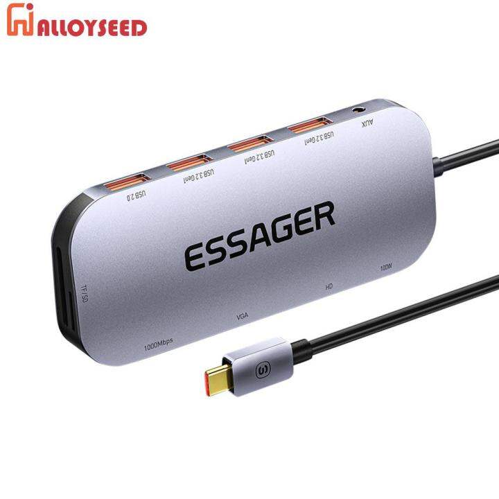 11-in-1 Hub Multi Splitter Port High Speed Portable Hub Adapter ...