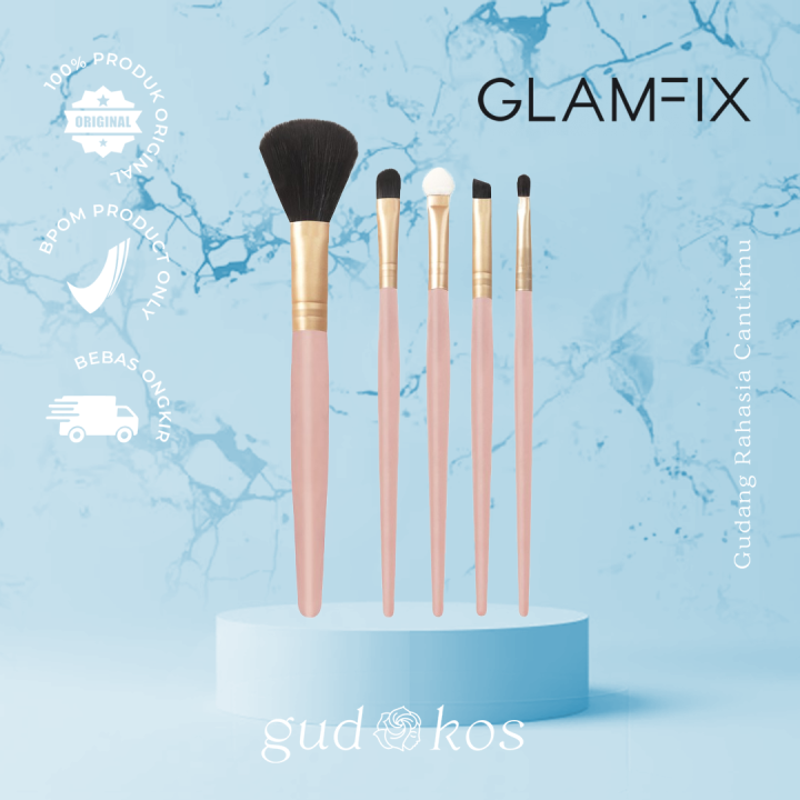 GLAMFIX Excellent Brush Set Make Up 5 Pcs - Travle Friendly | Lazada ...
