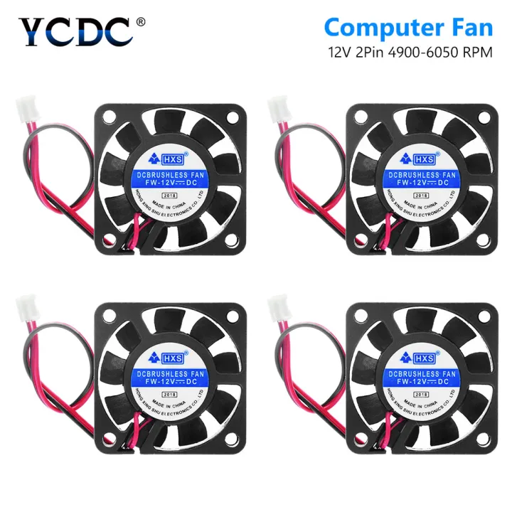 4 PCS 60mm 12V DC Cooling Fan 6010 Computer PC Case CPU Heat Sink Ball Bearing Brushless Cooler ...