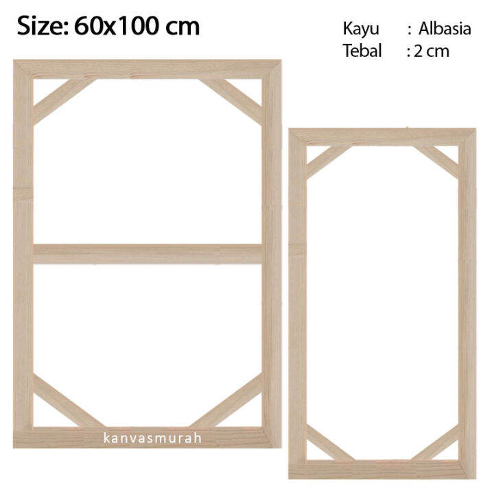 Spanram 60x100 cm Span Ram Kayu Frame Ukuran 60x100 cm | Lazada Indonesia