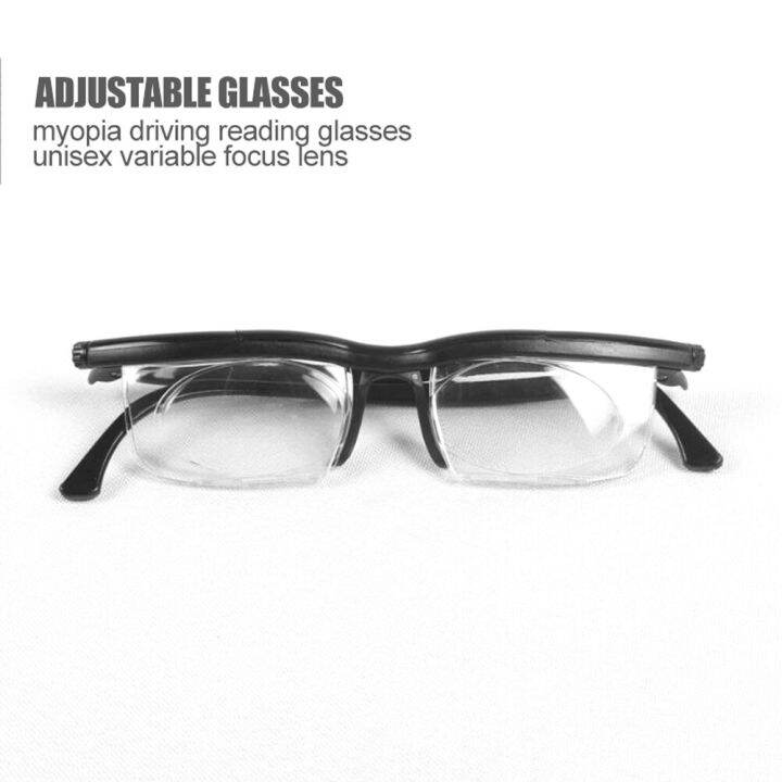 Reading Glasses Magnifiers Dial Adjustable Glasses Variable Focus For ...