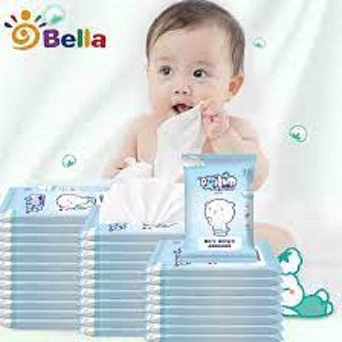 ( SET OF 20 ) Baby Wipes Disinfection MINI wipes Easy to carry 10 pulls ...