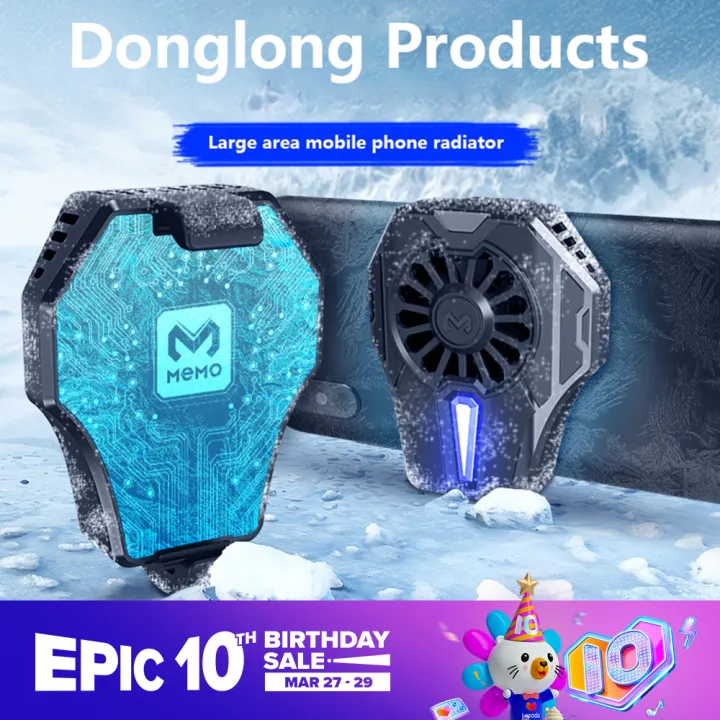 Universal Mini Phone Cooling Fan Radiator Turbo Hurricane Gaming Cooler ...