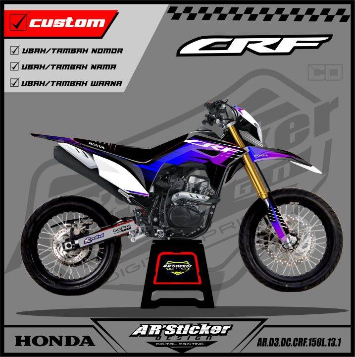 Dekal Sticker CRF 150L Fullbody - Decal Stiker Variasi Motor Honda CRF ...