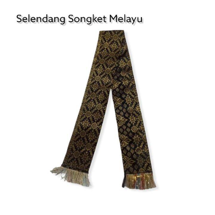SELENDANG SELEMPANG SONGKET KHAS MELAYU FULL SONGKET ANAK MELAYU RIAU ...