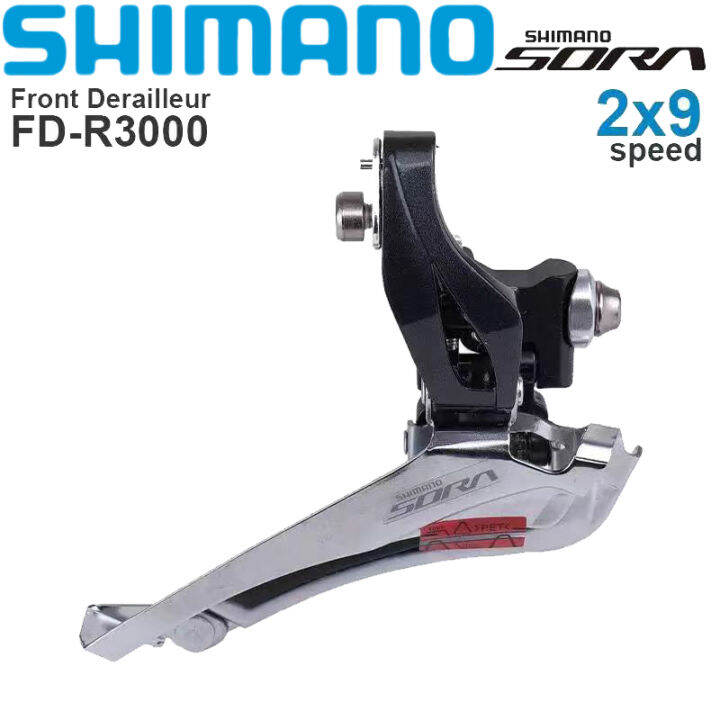 SHIMANO SORA FD R3000 2x9 Speed Front Derailleur Road Bike Brazed On 31 ...