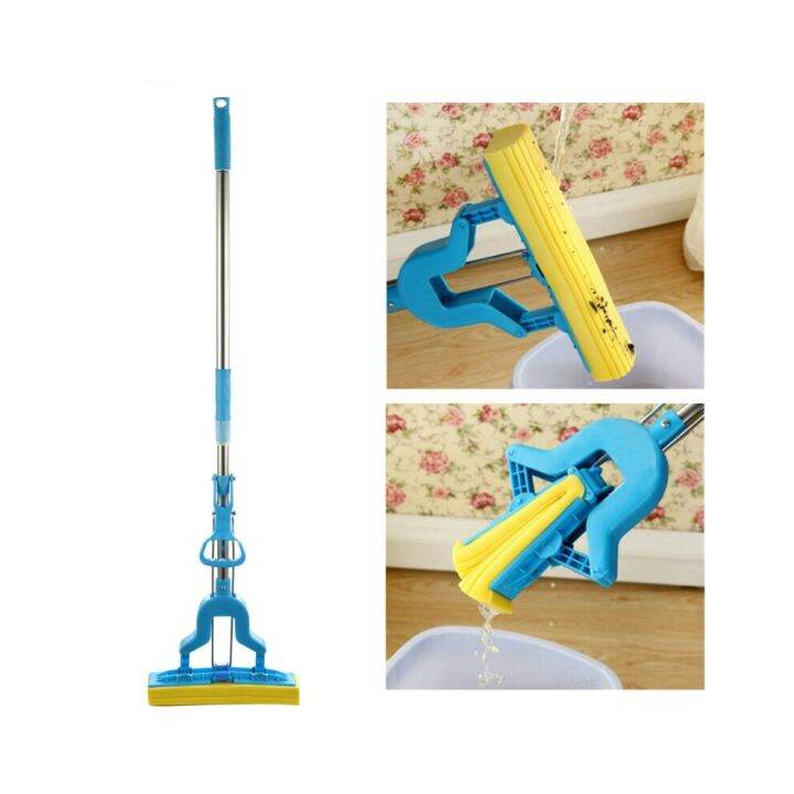 Water-Absorbent Sponge Mop Squeeze Water Household Mop Folding Rubber ...