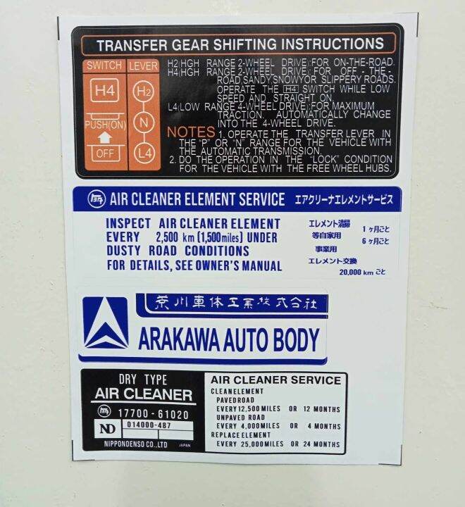 Lc70 Landcruiser Restoration Sticker SET | Lazada PH