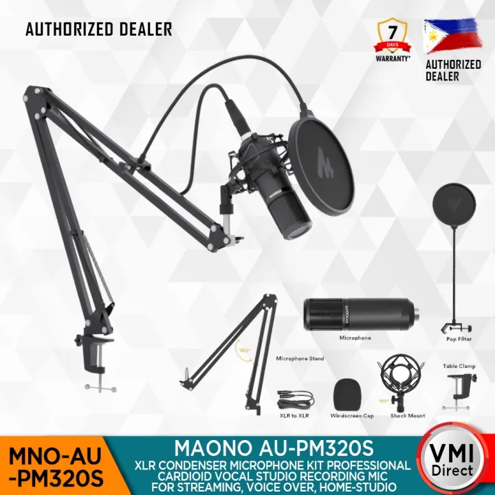 MAONO PM320S XLR Condenser Microphone Kit Professional Cardioid Vocal ...