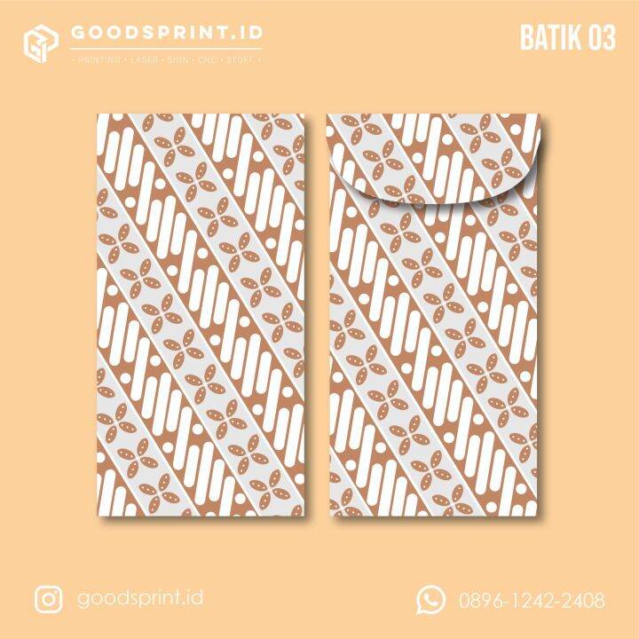 Angpao Wedding Amplop Kondangan Angpau Panjang Amplop Motif Batik ...