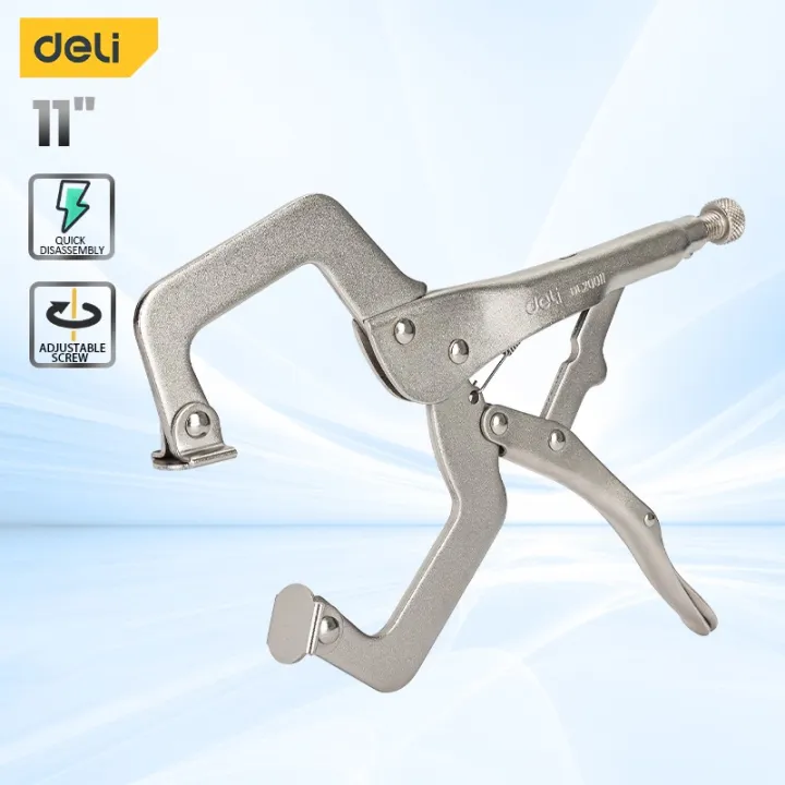Deli Locking C Clamp 11" C Clamp Vise Grip C Clamp Wear-Resistant Vise ...