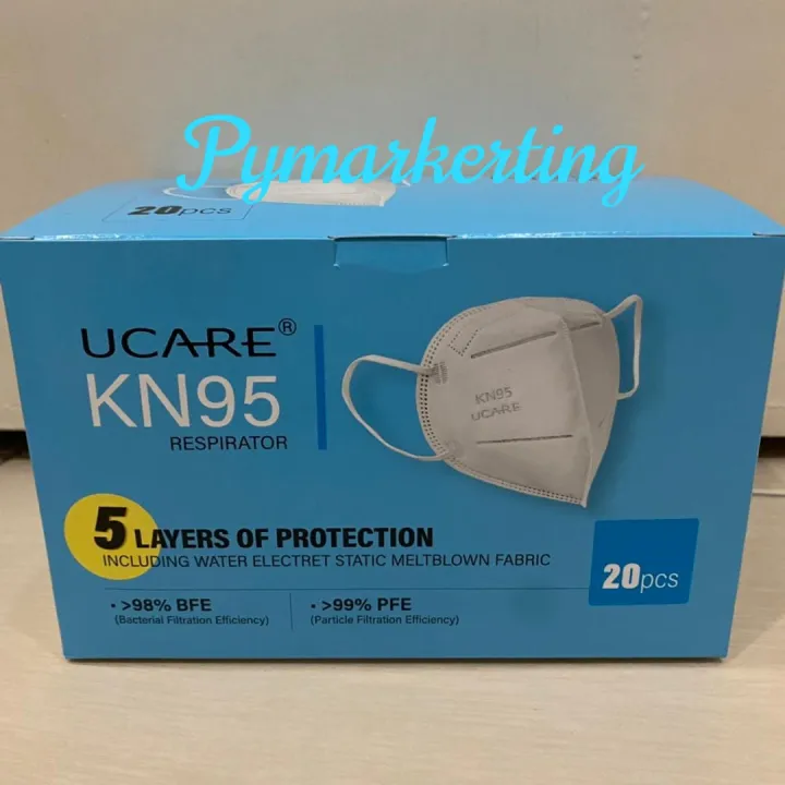Ucare KN95 Disposable Adult Surgical Respirator Mask 5Ply 98%BFE 99%PFE / KN95 Topeng Pembedahan ...