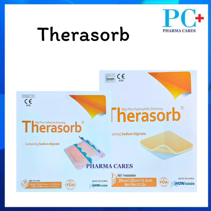 (1 แผ่น) Therasorb Algiplus Hydrophilic Dressing แผ่นปิดแผลกดทับ แบบหนา ...