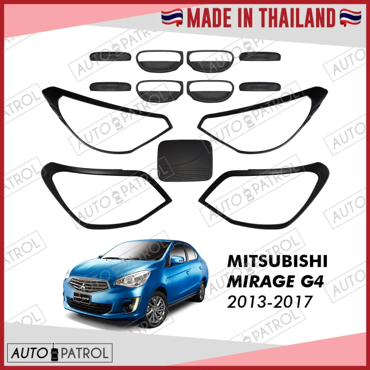 Mitsubishi Mirage G4 2013-2017 Combo Set Garnish Matte Black | Lazada PH