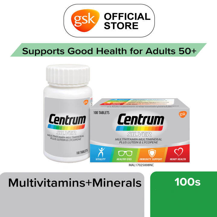 Centrum Silver Multivitamin-Multimineral Plus Lutein for Healthy Eyes ...