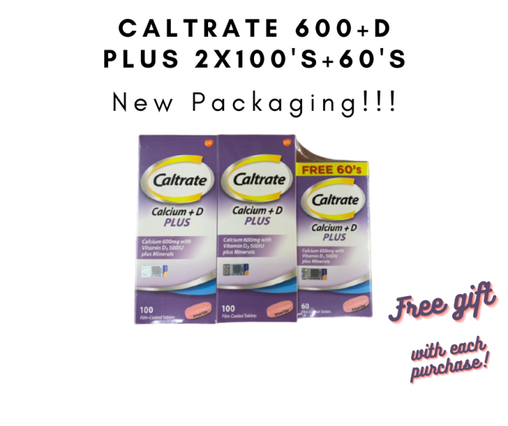 CALTRATE 600 PLUS (Calcium Supplement + Vitamin D + Minerals) | Lazada