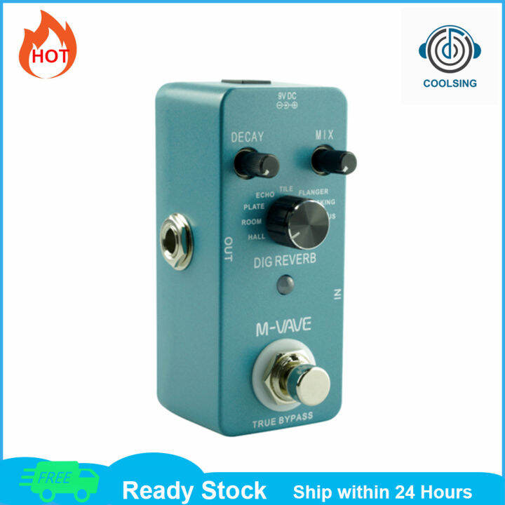 M-VAVE DIG REVERB Guitar Effect Pedal Digital Reverb 9 Reverb Types ...