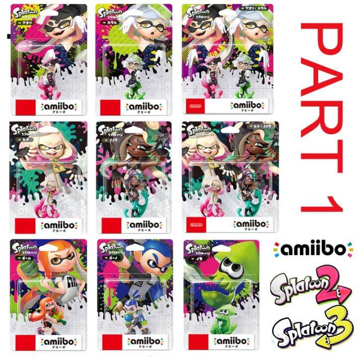 Nintendo Switch Amiibo Splatoon 2 Figure NFC Inkling Boy Girl Squid Calie Marie Pearl Marina ...