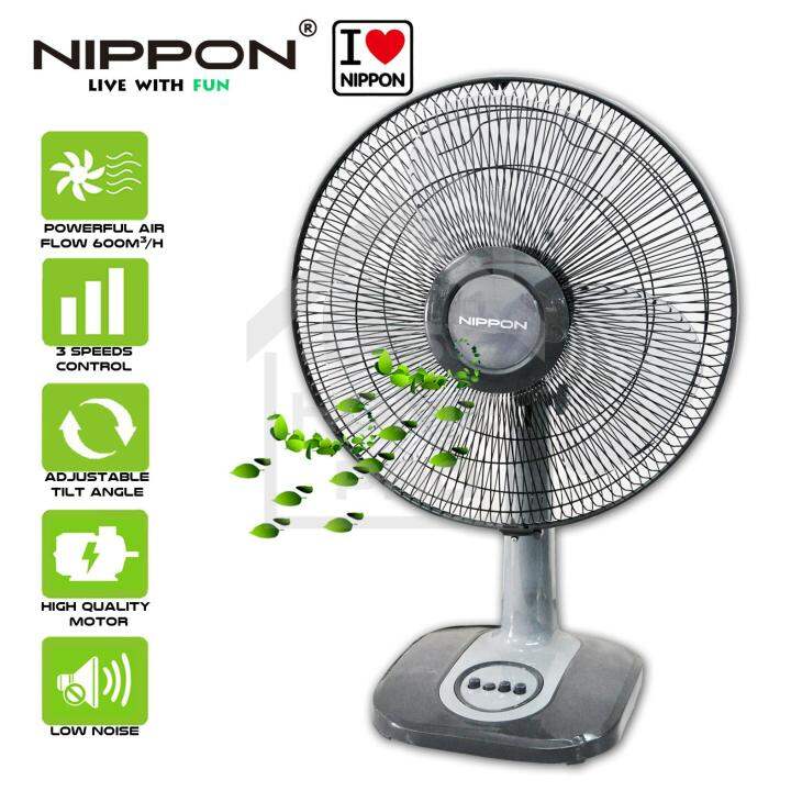 NIPPON NTF-160(GY) TABLE FAN 16 | Lazada