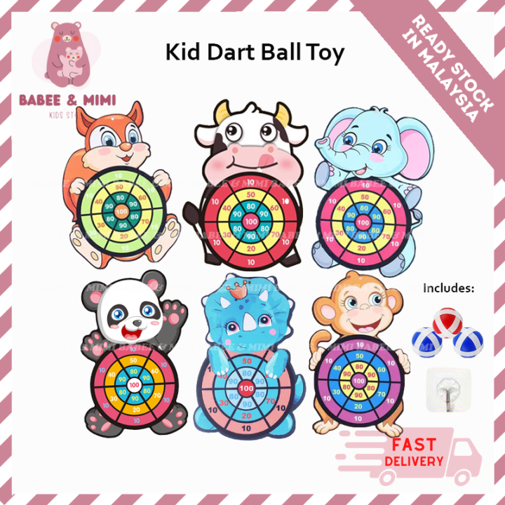 Hot Kids Educational Dart Ball Game Toy Fabric Sticky Dart Board Toys ...